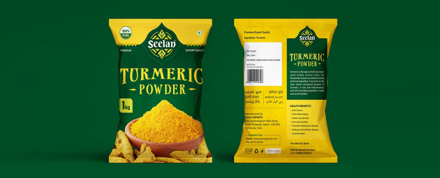 Seelan Turmeric Powder - Packaging Design - Designpluz